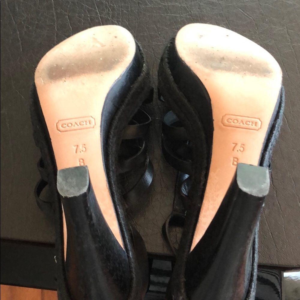 Black Coach Platform Heels. - Gem